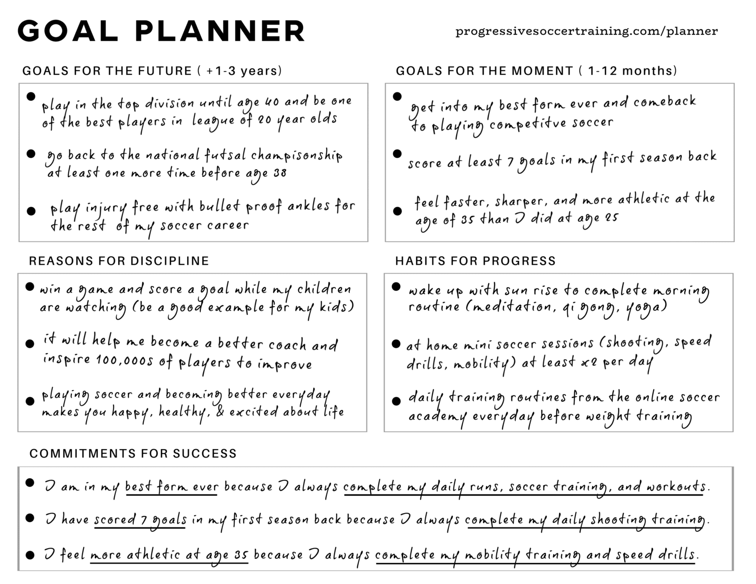 The Soccer Success Planner - Progressive Soccer